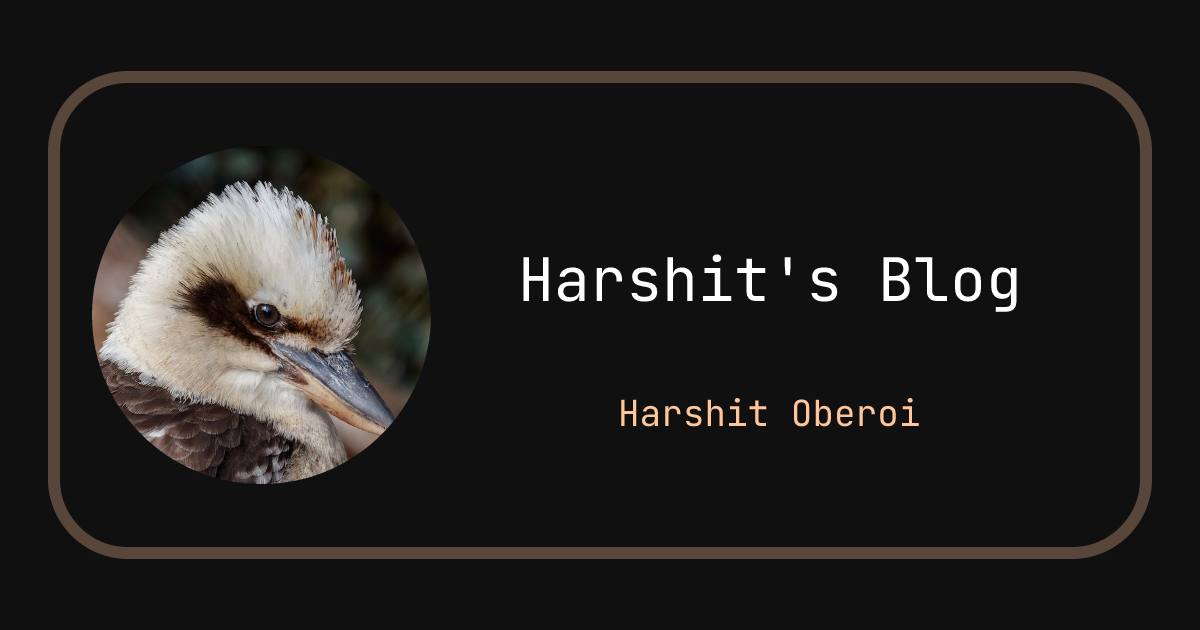 Harshit's Blog